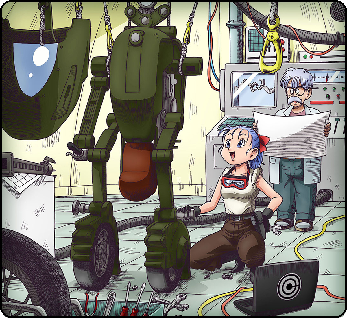 Bulma en su mecha 19 por Toyotaro – DB UNIVERSO